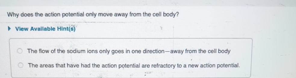 Solved How is an action potential propagated along an | Chegg.com