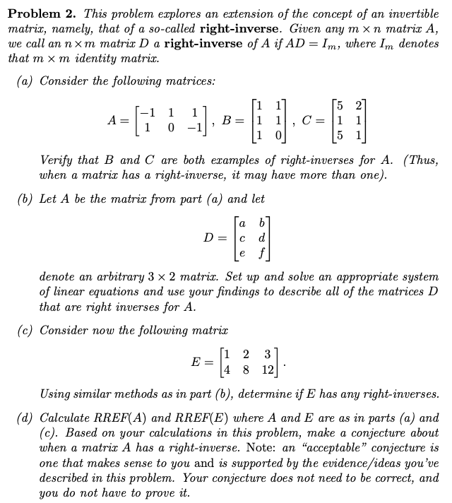 Solved Problem 2. ﻿This problem explores an extension of the | Chegg.com
