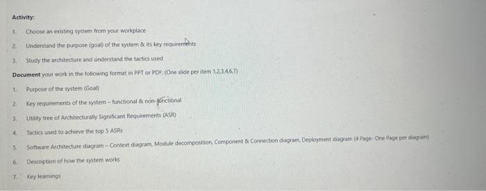 Solved Activity: 3. Choose an exiting system from yout | Chegg.com