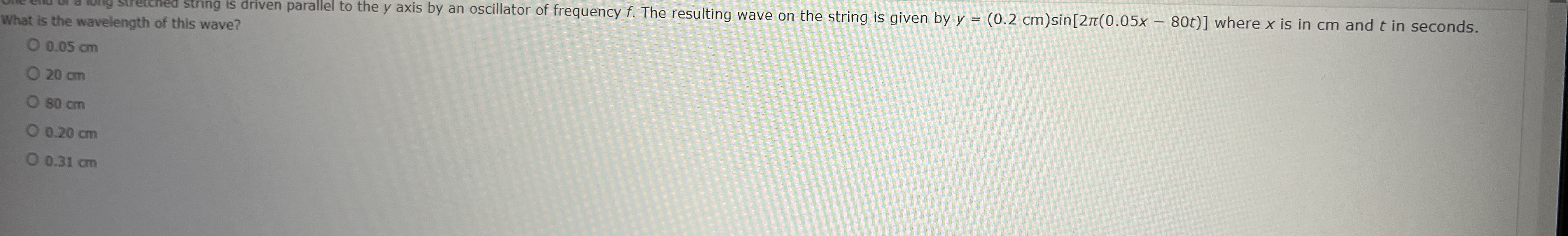 Solved One end of a long stretched string is striven | Chegg.com