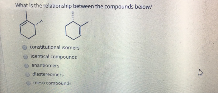 Solved What is the relationship between the compounds below? | Chegg.com