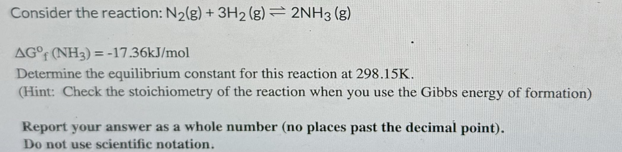 Solved Consider the reaction: | Chegg.com