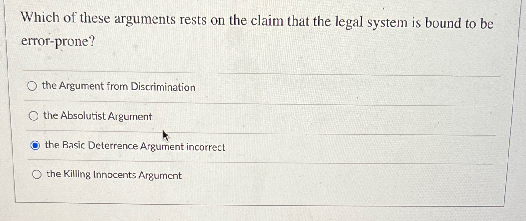 Solved Which of these arguments rests on the claim that the | Chegg.com