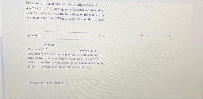Solved For a single, isolated point charge carrying a charge | Chegg.com
