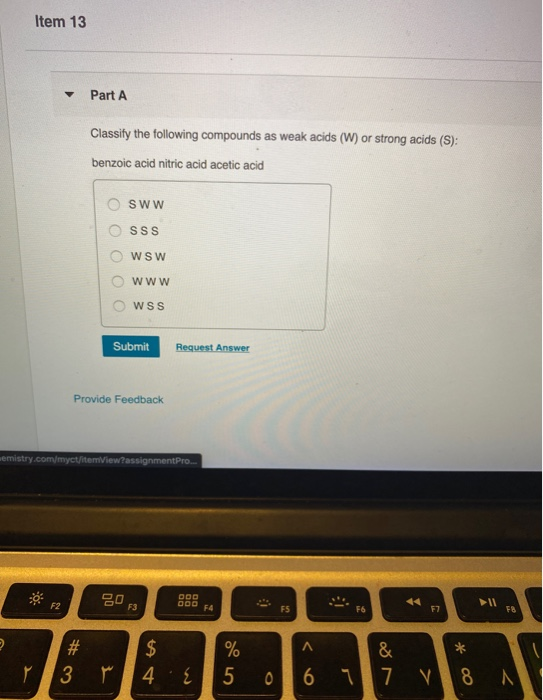 Solved Item 13 Part A Classify the following compounds as | Chegg.com