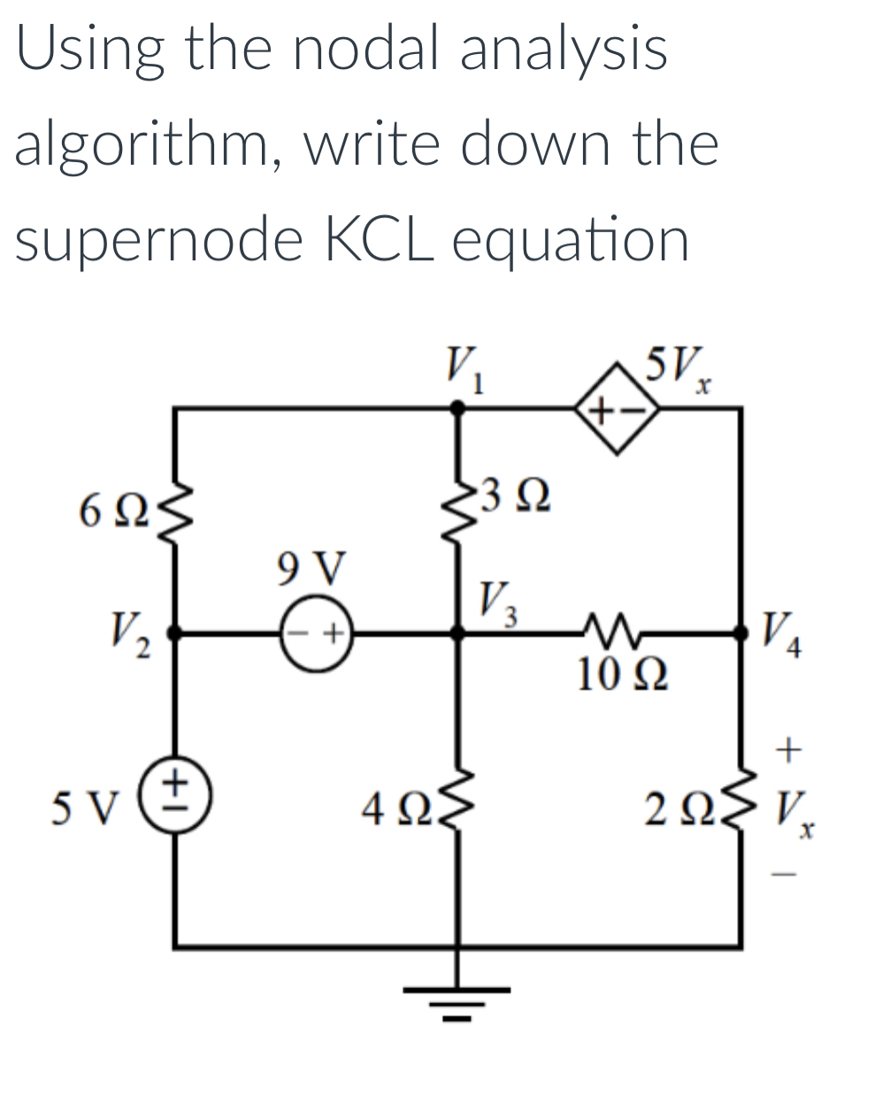 Solved Using The Nodal Analysis Algorithm Write Down The