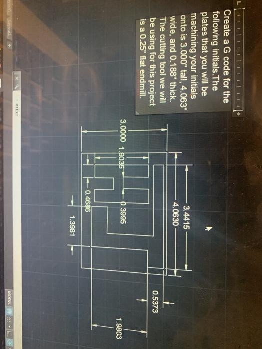 Solved i have constructed a G-code for thr follwing auto cad | Chegg.com