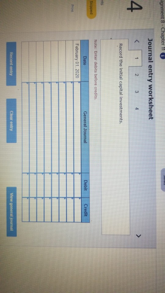 Solved 3 - Chapter 11 Saved Help Save & Exit On February 1, | Chegg.com