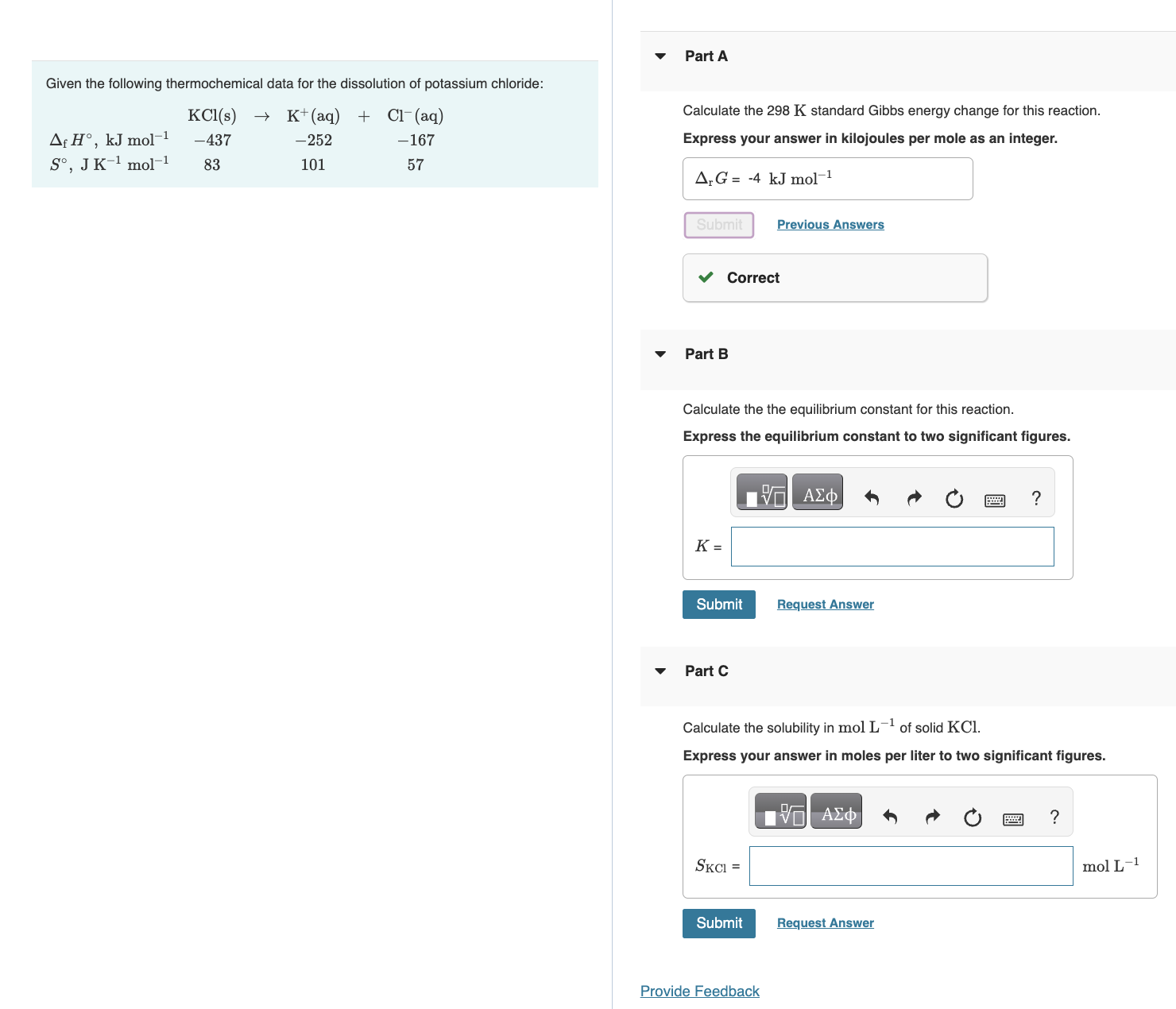 Solved Part AGiven the following thermochemical data for the | Chegg.com