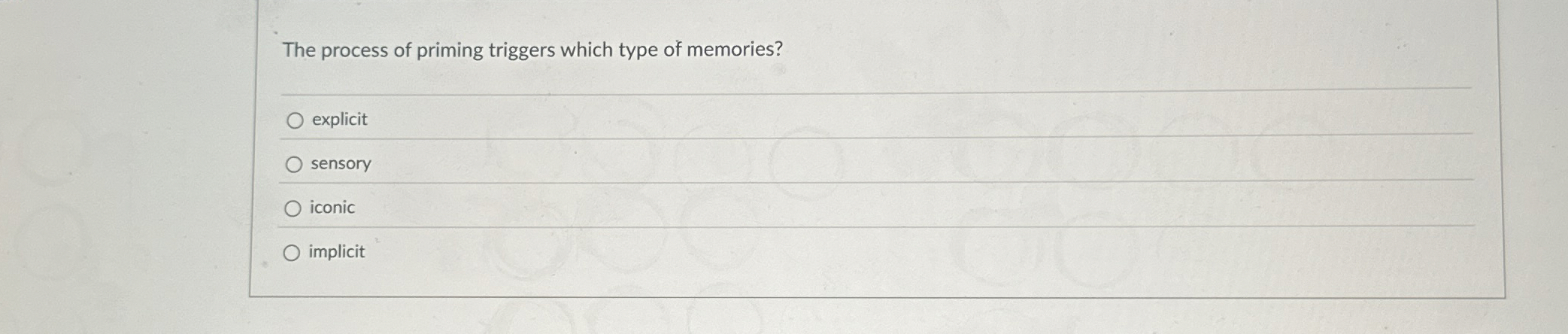 High Quality SOLUTION The process of priming triggers which type of | Chegg.com