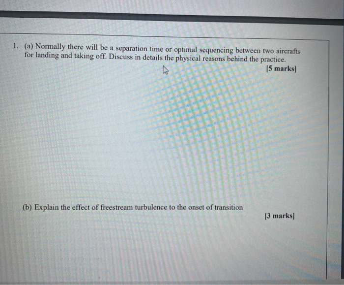 Solved 1. (a) Normally there will be a separation time or | Chegg.com