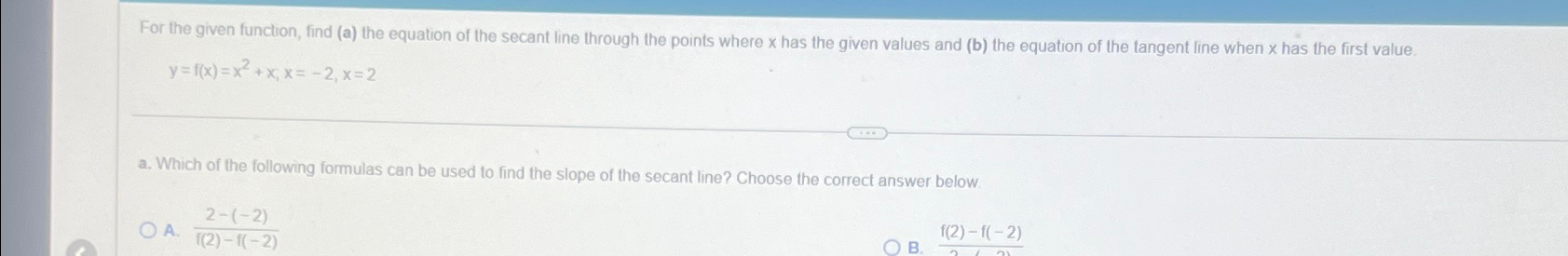 Solved For the given function, find (a) ﻿the equation of the | Chegg.com