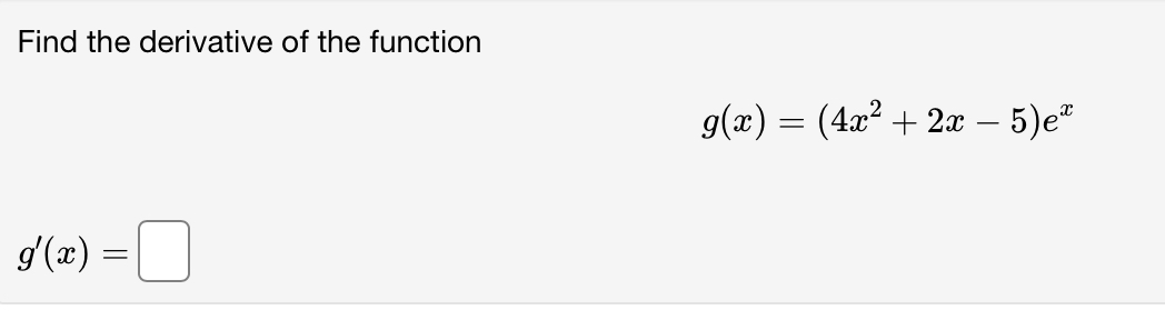 Solved Find the derivative of the | Chegg.com