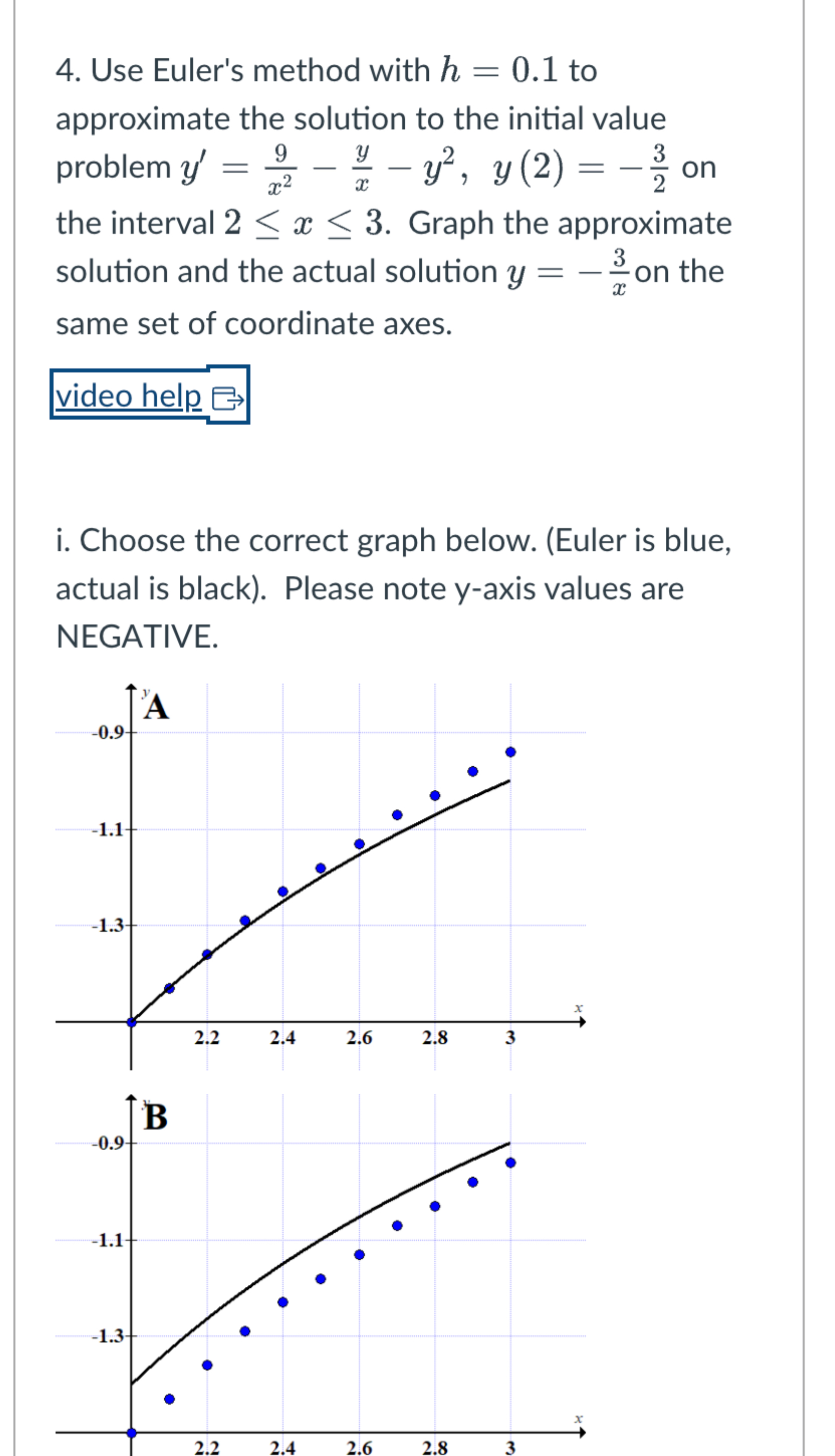Solved Use Euler's method with h=0.1 ﻿toapproximate the | Chegg.com