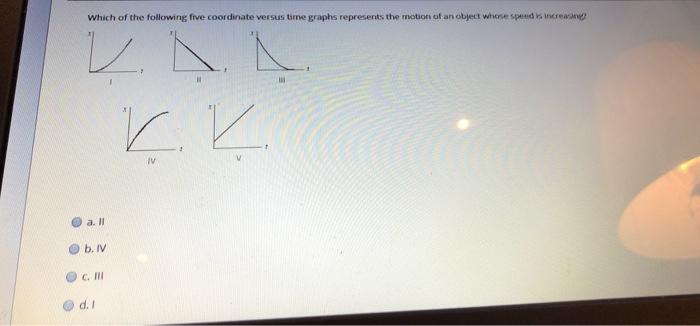 Solved Which of the following five coordinate versus time | Chegg.com
