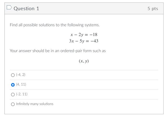 Solved Find all possible solutions to the following systems. | Chegg.com