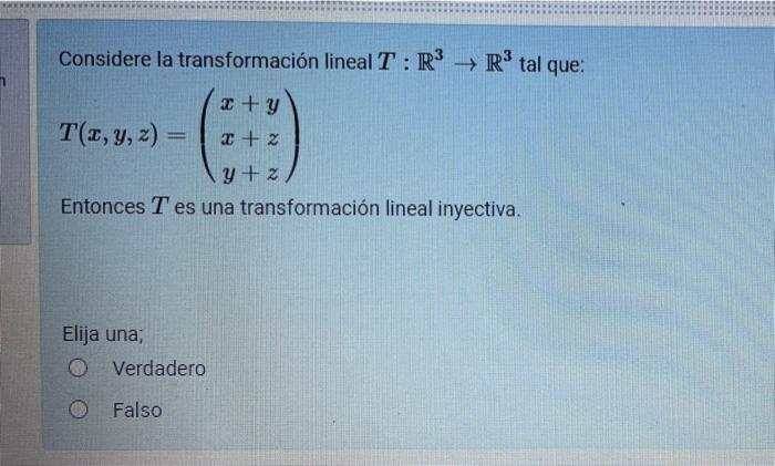 Solved Consider the linear transformation T: R3 → R3 such | Chegg.com