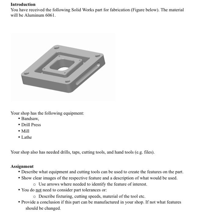 Solved Introduction You have received the following Solid | Chegg.com