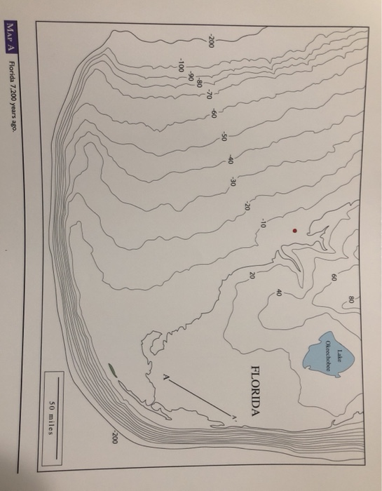 9. Using Maps A through D. draw the shoreline of | Chegg.com