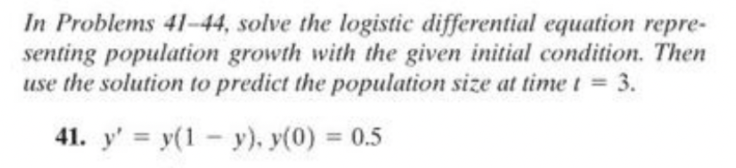 Solved Solve the logistic differential equation representing | Chegg.com