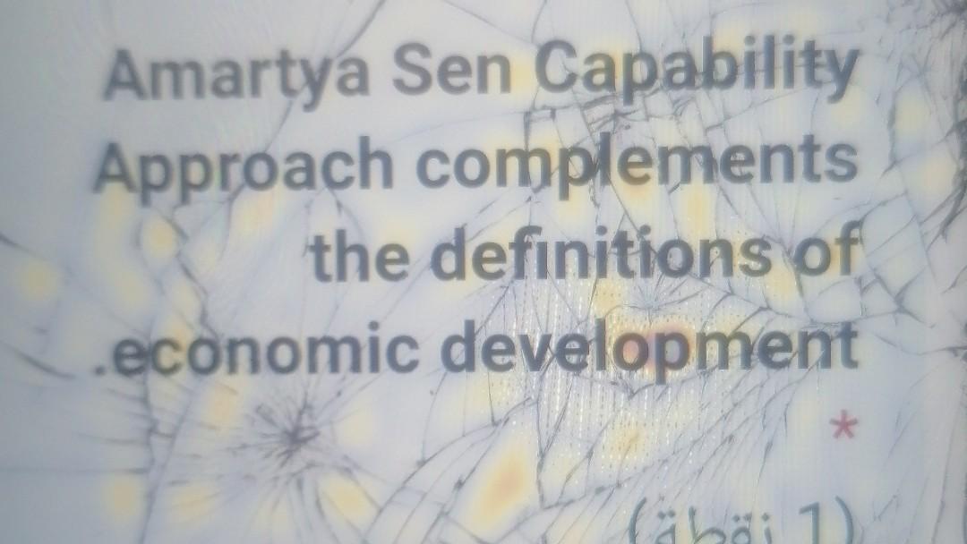 Solved Amartya Sen Capability Approach complements the | Chegg.com