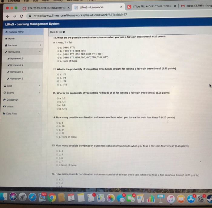 Solved Chrome File Edit VIew M Inbox (2,796) - kcop If You | Chegg.com