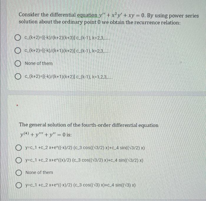 Solved Consider the differential equation, y + xy + xy = 0. | Chegg.com