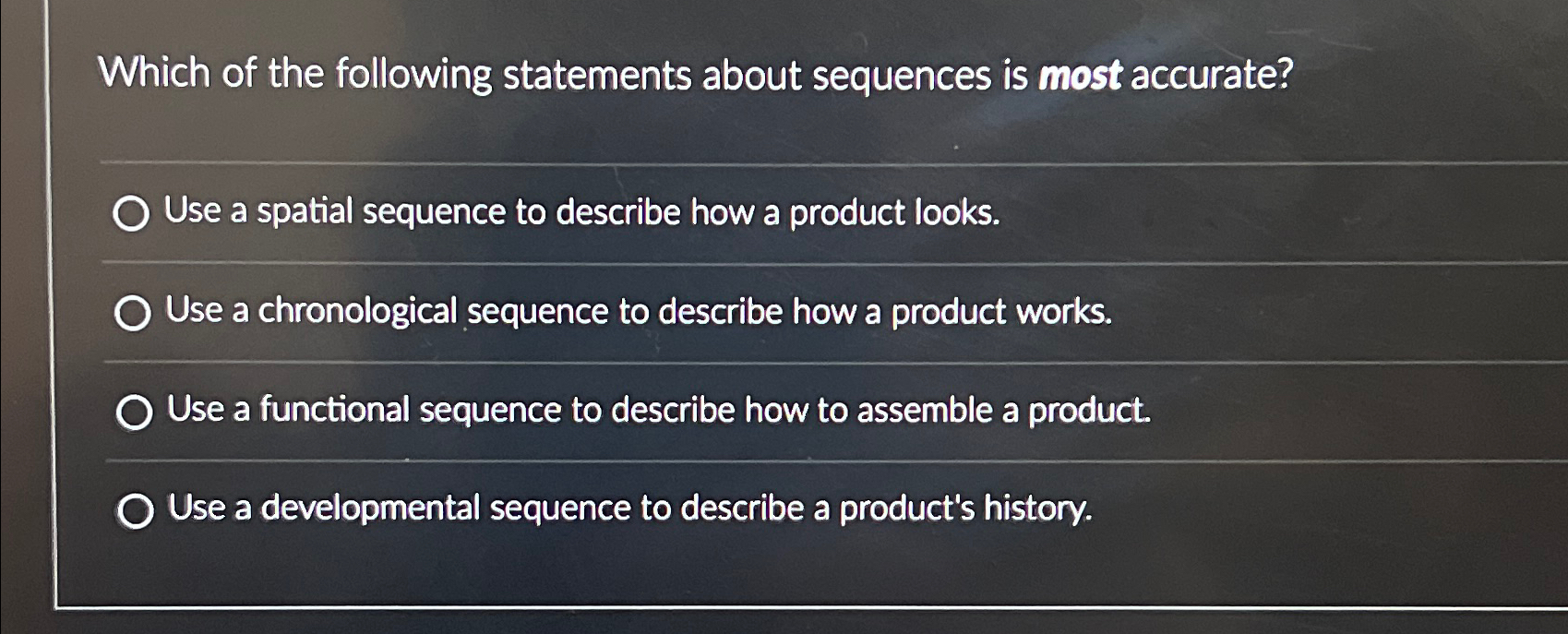 Solved Which of the following statements about sequences is | Chegg.com