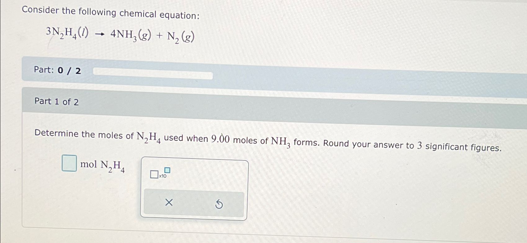 Solved Consider the following chemical | Chegg.com