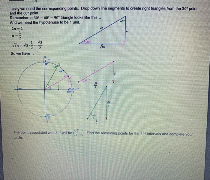 Solved 172 PreCalculus Trigonometry The Unit Circle Lab | Chegg.com