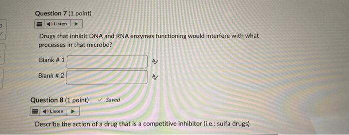 Solved Drugs that inhibit DNA and RNA enzymes functioning | Chegg.com