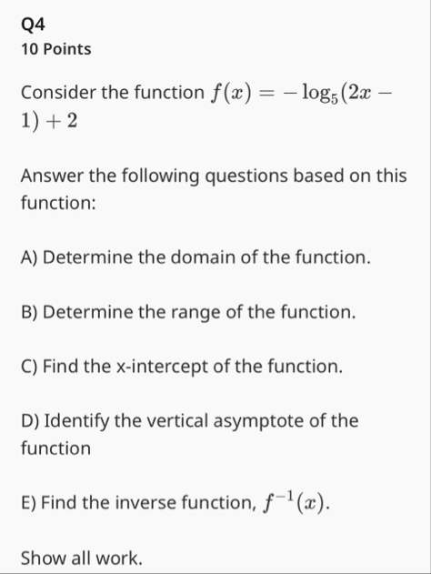 Solved Q410 ﻿PointsConsider the function 1) 2Answer the | Chegg.com