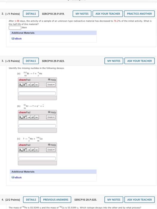 Solved 2 1 Points Details Sercp10 29 P 019 My Notes