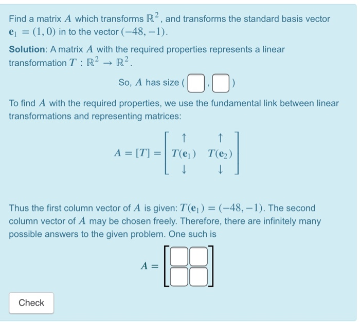 Solved Find a matrix A which transforms R', and transforms | Chegg.com