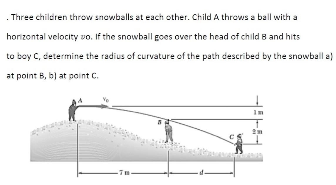 Solved . Three children throw snowballs at each other. Child | Chegg.com