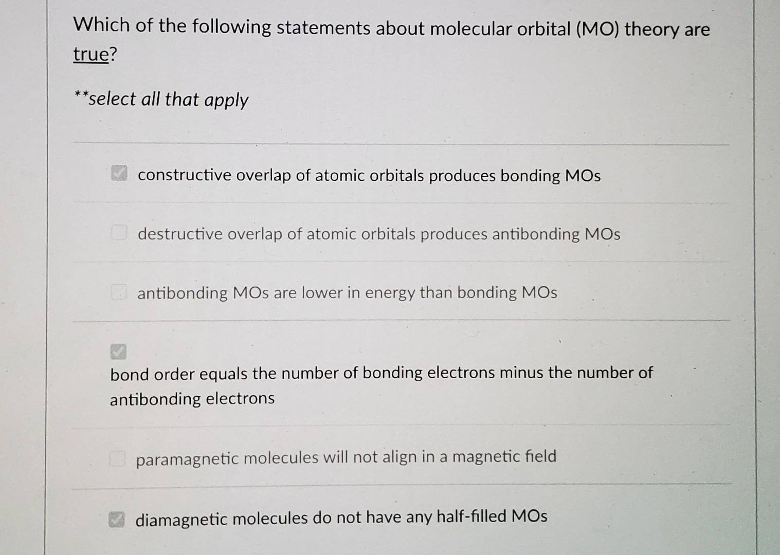 Solved Which of the following statements about molecular | Chegg.com