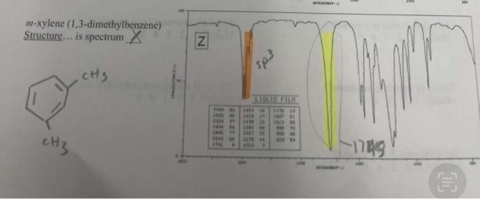 m-xylene (1,3-dimethylbenzene) Structure... is | Chegg.com