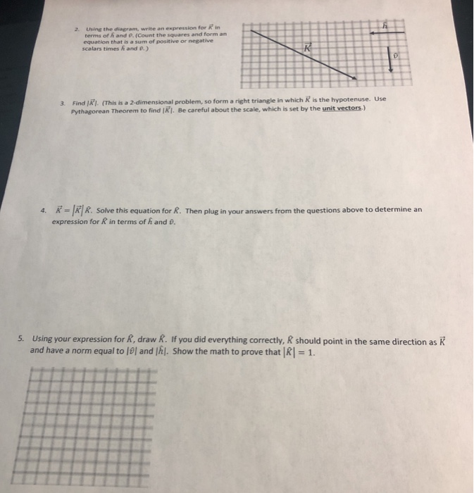 Solved Norm And A Unit Vec 1 The Vectors Below Are Drawn In