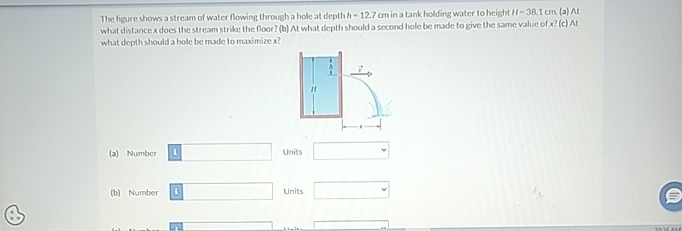 Solved The figure shows a stream of water flowing through a | Chegg.com