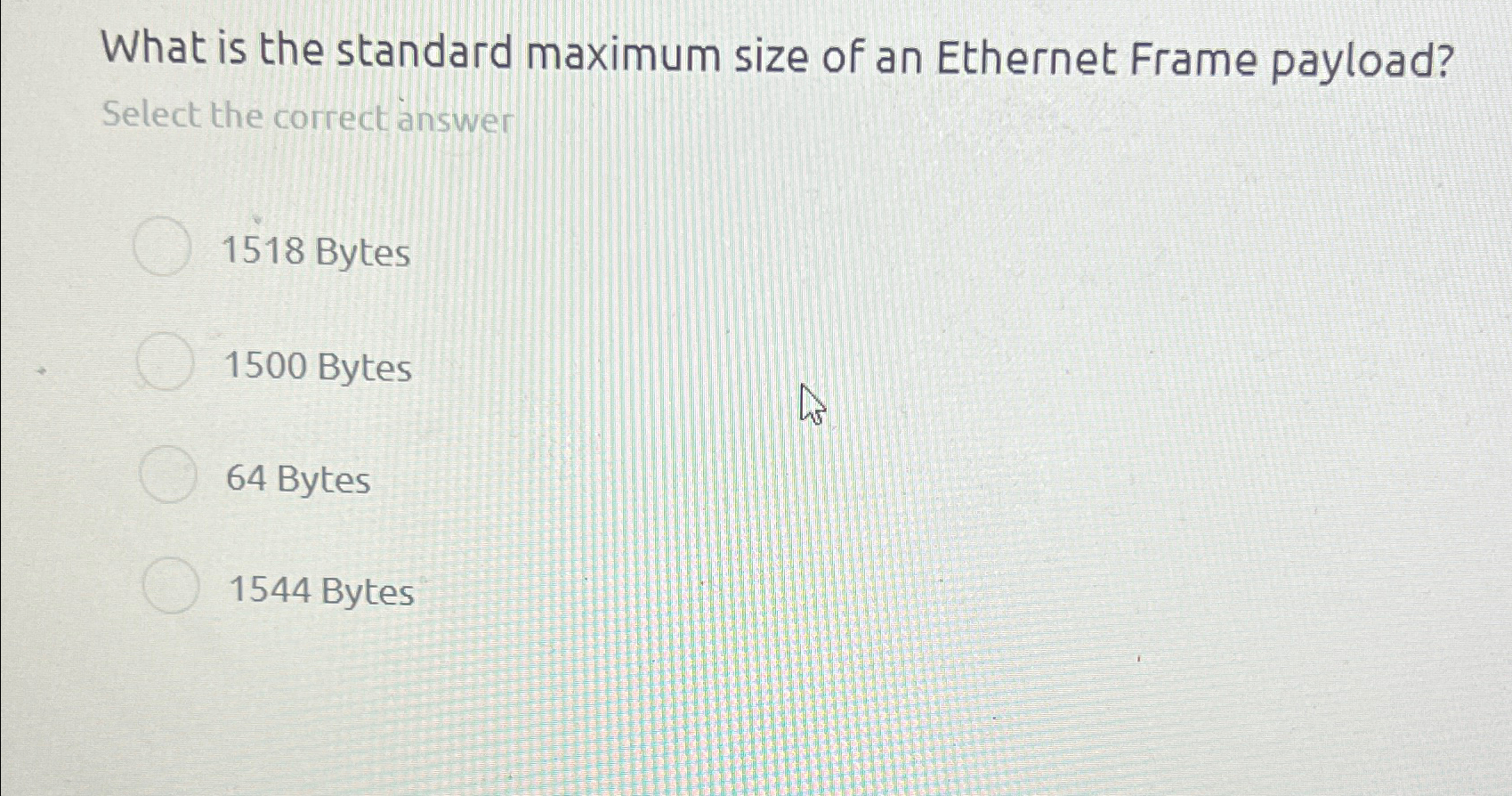 Solved What is the standard maximum size of an Ethernet | Chegg.com