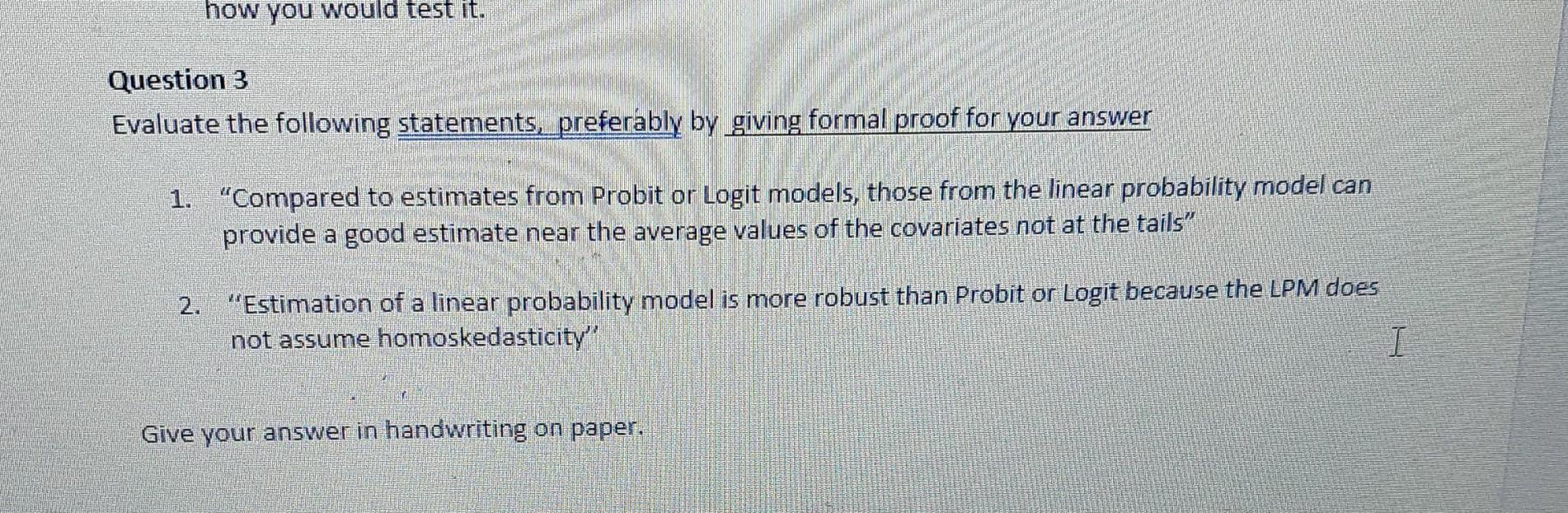 Solved Question 3 Evaluate the following statements, | Chegg.com