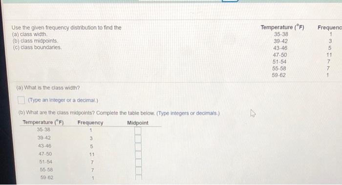 Solved Use the given frequency distribution to find the (a) | Chegg.com