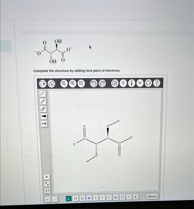 Solved Complete the structure by adding lone pairs of | Chegg.com
