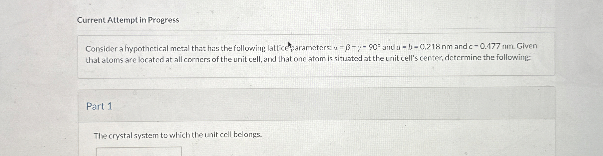 Solved Current Attempt in ProgressConsider a hypothetical | Chegg.com