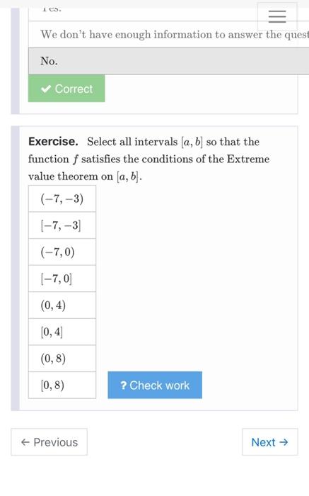 Solved Exercise. Let f be a function defined on (−8,8). The | Chegg.com
