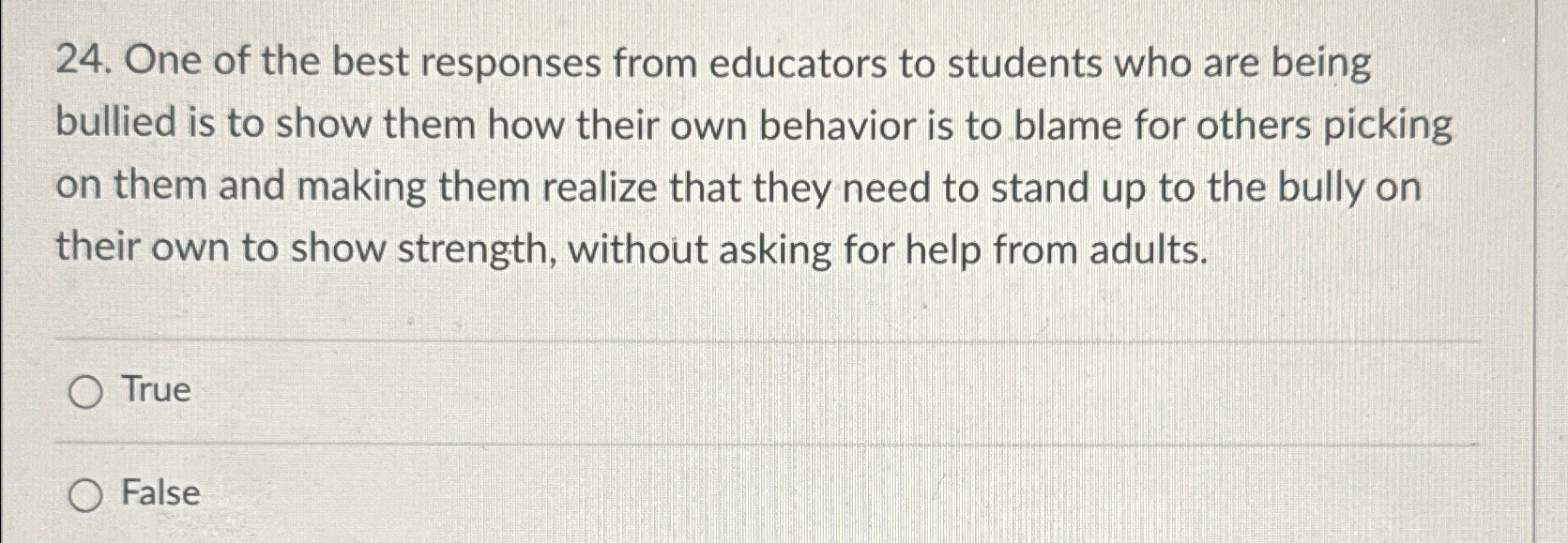 Solved One of the best responses from educators to students | Chegg.com