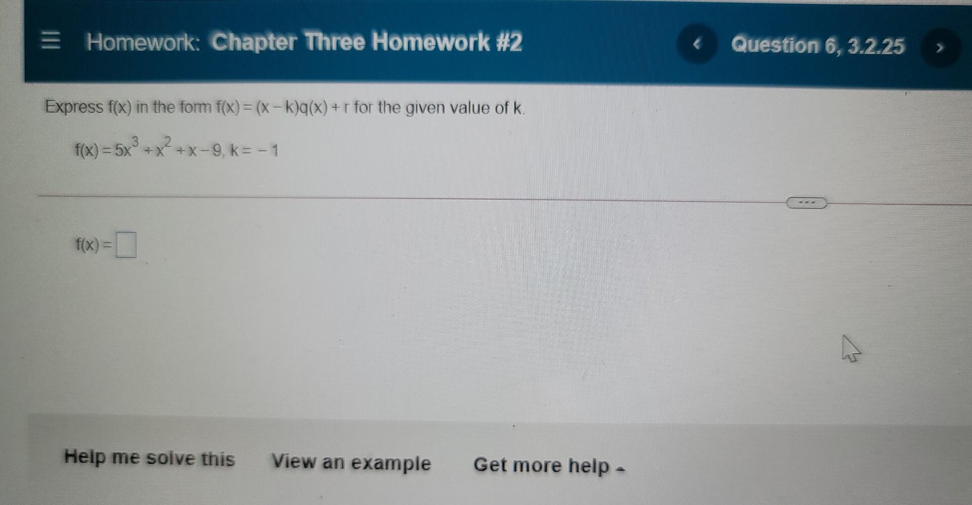 Solved Homework Chapter Three Homework 2 Question 6