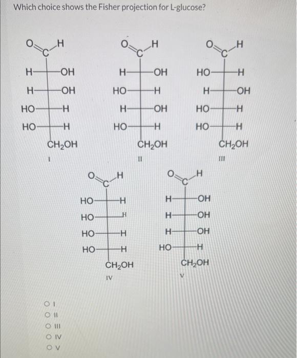 [Solved]: Which choice shows the Fisher projection for L-gl