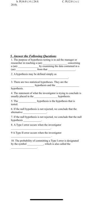 Solved 5. Answer the Following Questions 1. The purpose of | Chegg.com