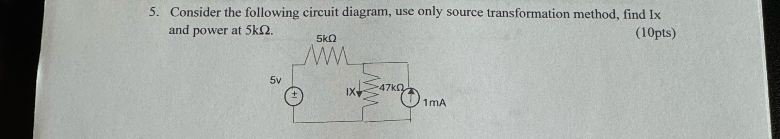 Solved Consider the following circuit diagram, use only | Chegg.com